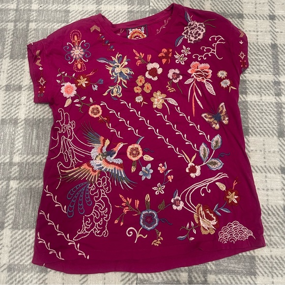 Johnny Was | Tops | Johnny Was Embroidered Tee This One Has A Lot Of ...